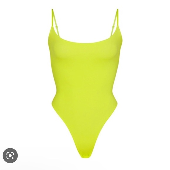 SKIMS | Tops | Skims Yellow Fits Everybody Bodysuit | Poshmark